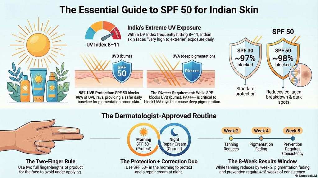 Dermatologist Recommended Sunscreen SPF 50 in India | PA++++ & No Whit ...